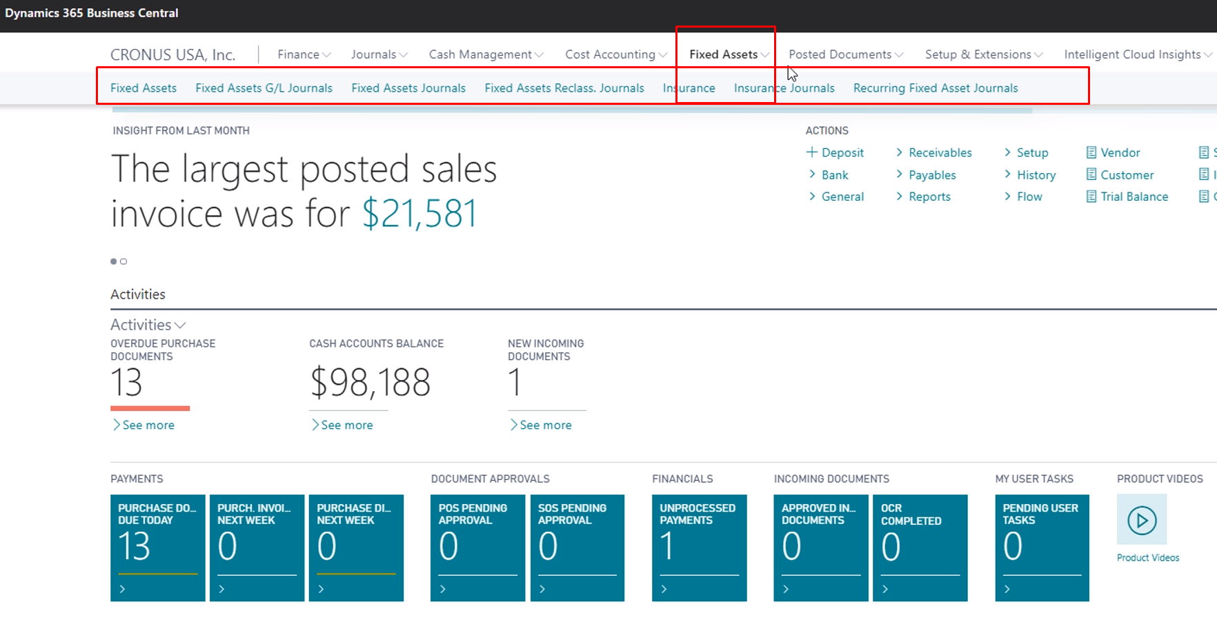 Dynamics 365 Business Central Asset Management | Dynamics Square